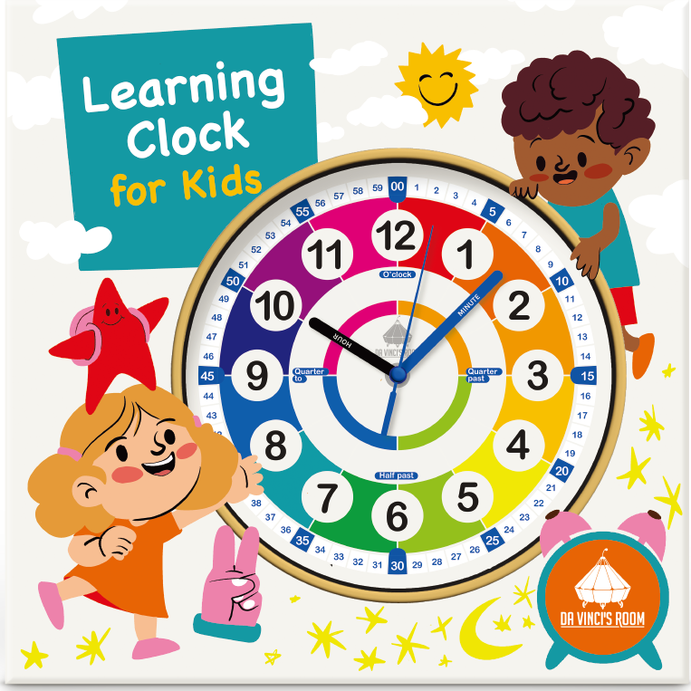 Learning Time Clock for Kids - 12 Inch Analog Wall Clock – Da Vinci's Room