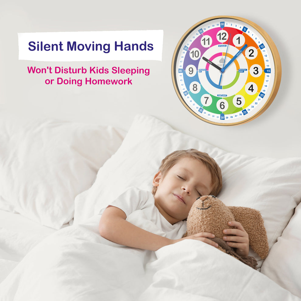 Learning Time Clock for Kids - 12 Inch Analog Wall Clock – Da Vinci's Room